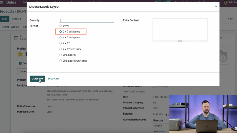 Print barcode labels from Odoo directly to a printer | Ventor.app